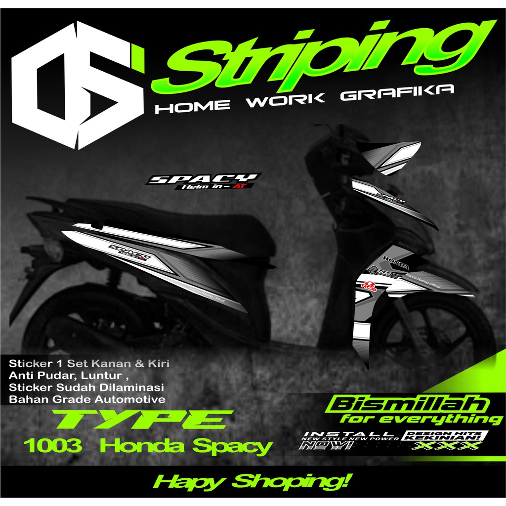 Jual 1003 Striping Stiker Honda Spacy List Variasi Grafik | Shopee ...