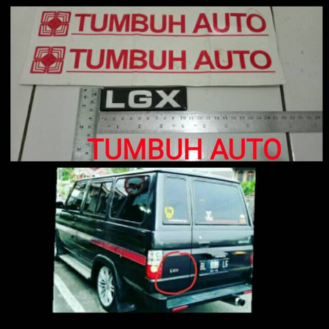 Jual Emblem Logo Tulisan Sticker Timbul LGX untuk semua Kijang Grand ...