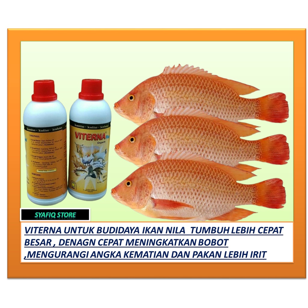 Jual VITERNA NASA ORGANIK 500 cc / VITERNA PLUS / VITERNA VITAMIN TERNAK DAN IKAN NILA NASA ...