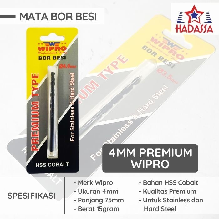 Jual Mata Bor Besi 4mm Premium Wipro | Shopee Indonesia
