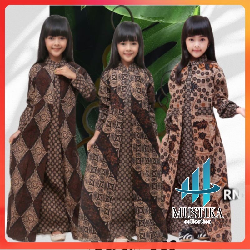 Jual Dress Batik Anak Perempuan Gamis Batik Anak Baju Batik Anak ...