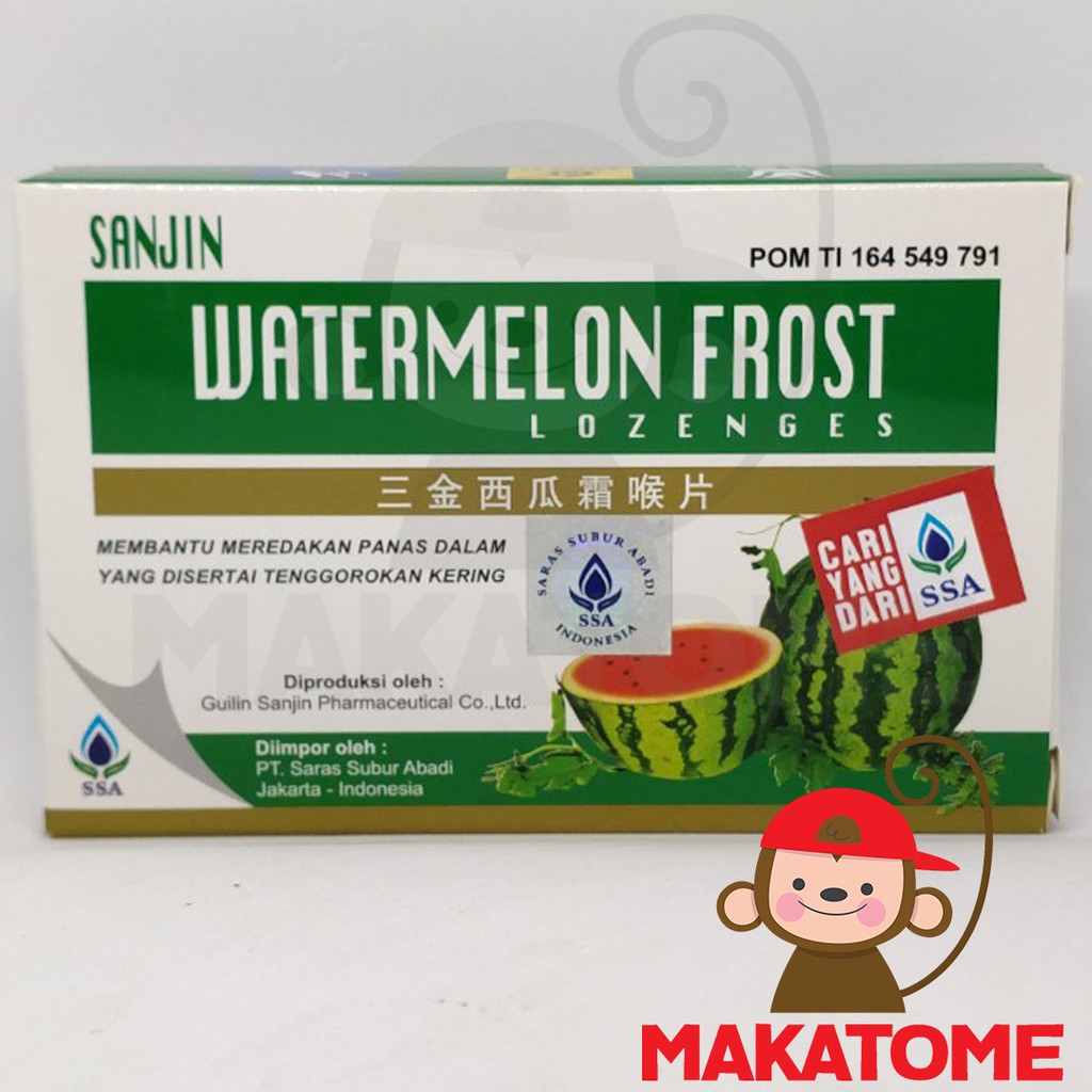 Jual Sanjin Watermelon Frost 12 Lozenges Saras Subur Abadi SSA permen ...