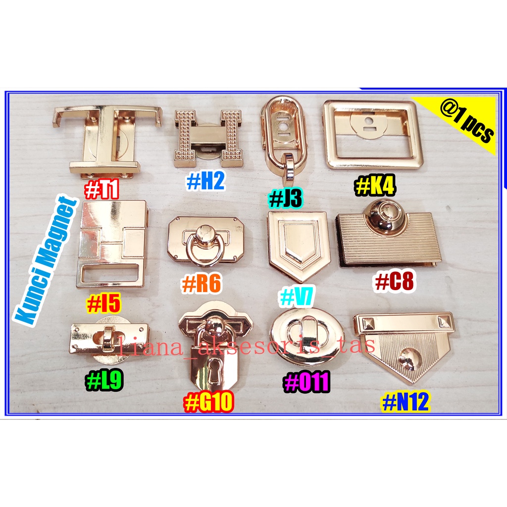 Jual AKSESORIS TAS KUNCI TAS + KANCING MAGNET - KUNCI MAGNET TAS IMPOR ...