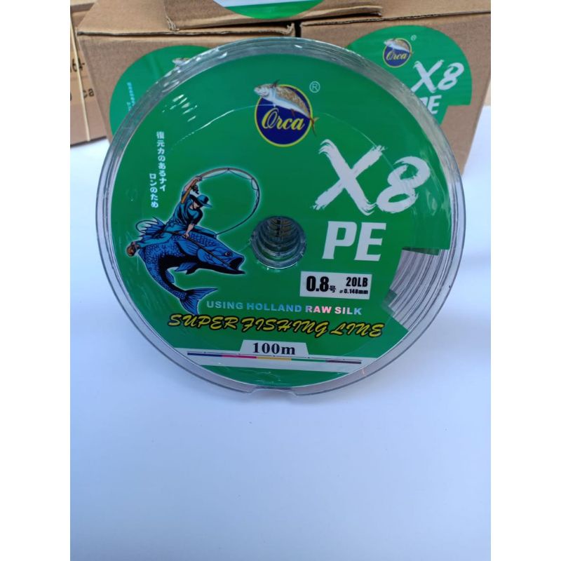 Jual SENAR PANCING KUAT PE X8 ORCA MULTICOLOUR 100M CONNECTING PE 0.2-1 ...