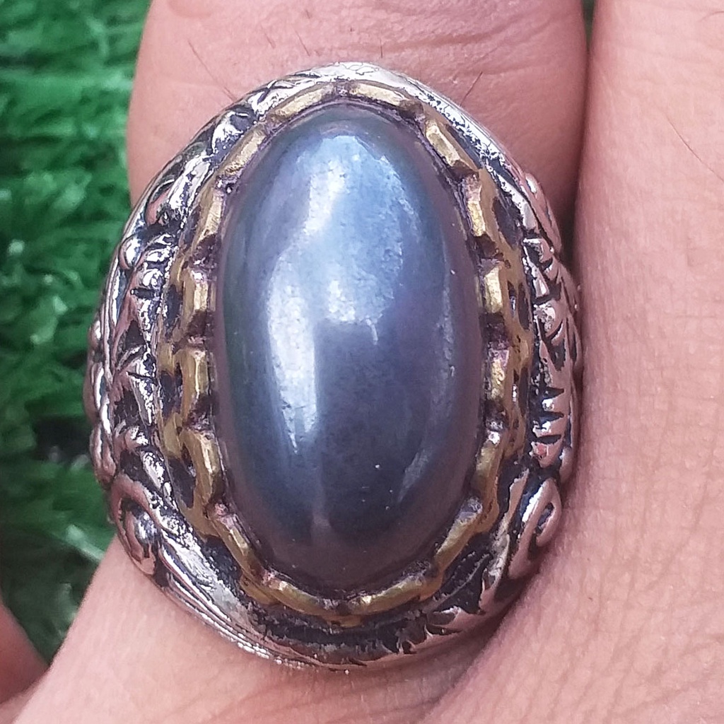 Jual Batu Akik Badar Besi Hitam Aura Sungai Lukulo Dim-20 Ring Ukir ...