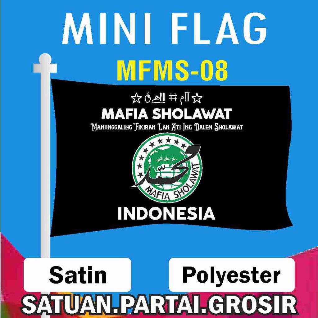 Jual Sablon Bendera Printing Custom Motif MAFIA SHALAWAT / Mini Flag ...
