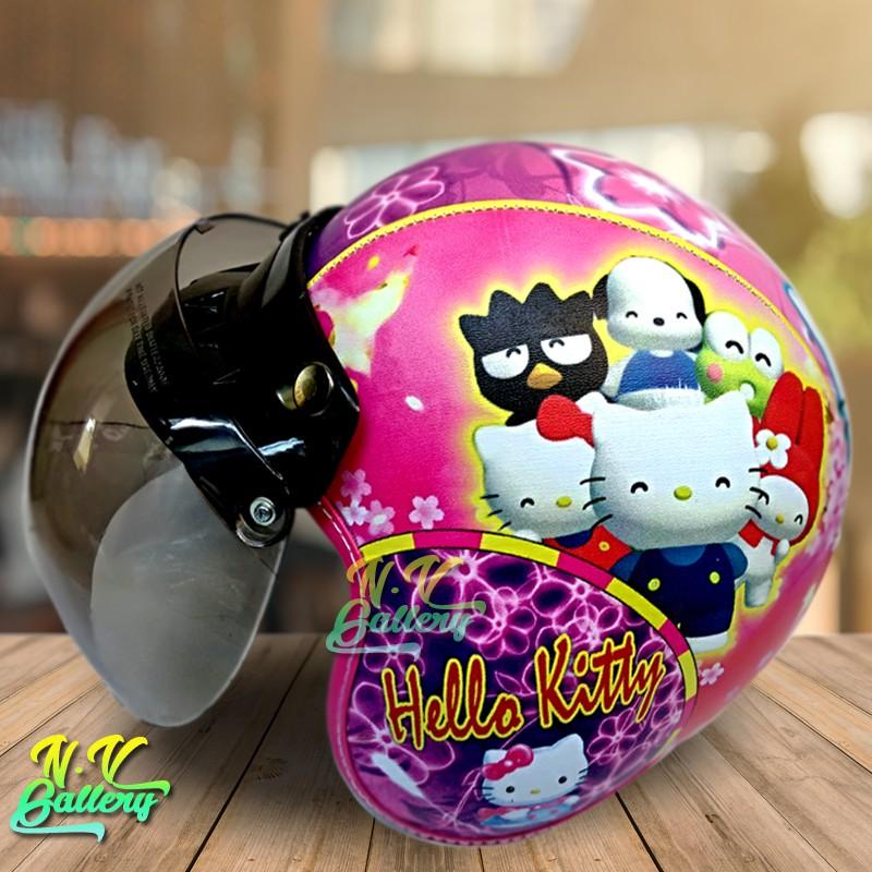 Jual Premium Helm Anak Pilot Karekter Hello Kitty Usia 6-10 Tahun Free ...