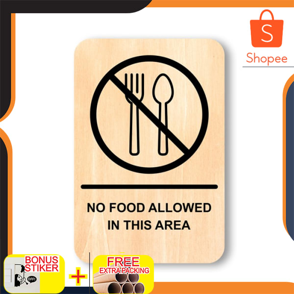 Jual sign system no food area Keren | Shopee Indonesia