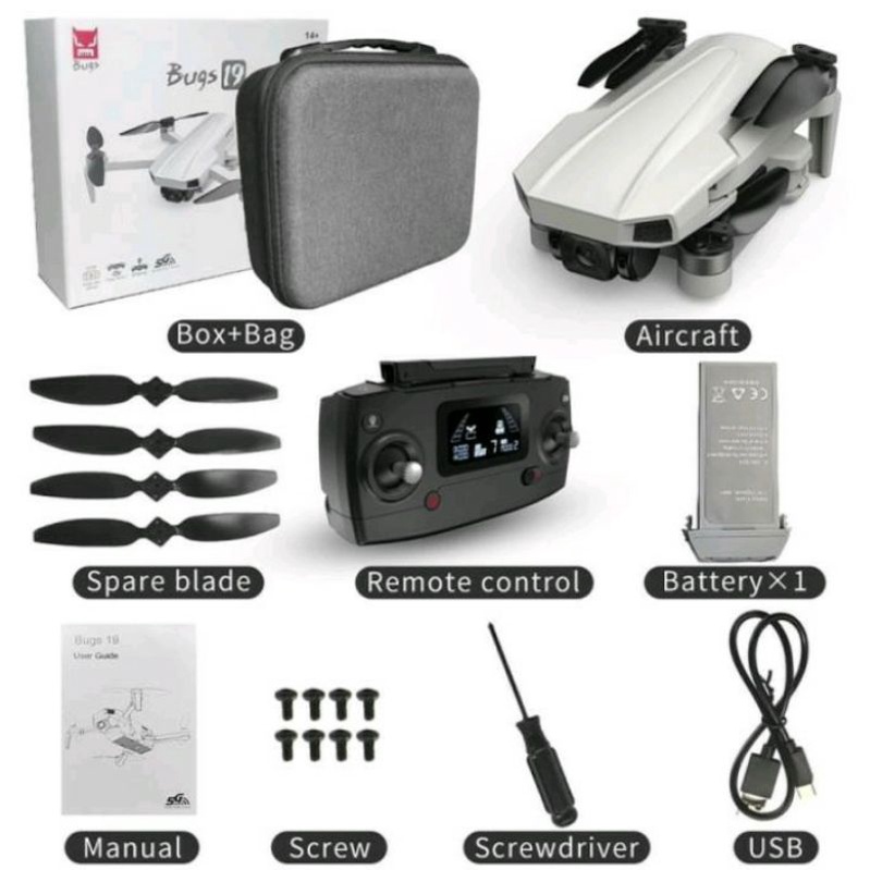 Jual DRONE, MJX BUG 19 2 BATREY,,,KAMERA 4K | Shopee Indonesia