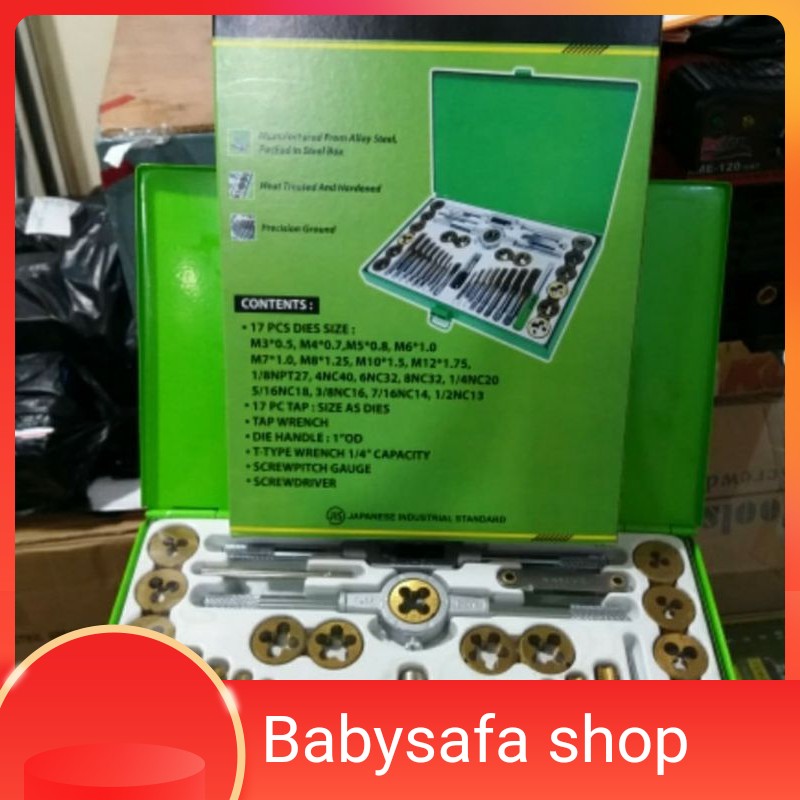 Jual TEKIRO TAP AND DIES SET 40 PCS ALAT SENAI SNAI ULIR DRAT BAUT TEKIRO 40PCS | Shopee Indonesia