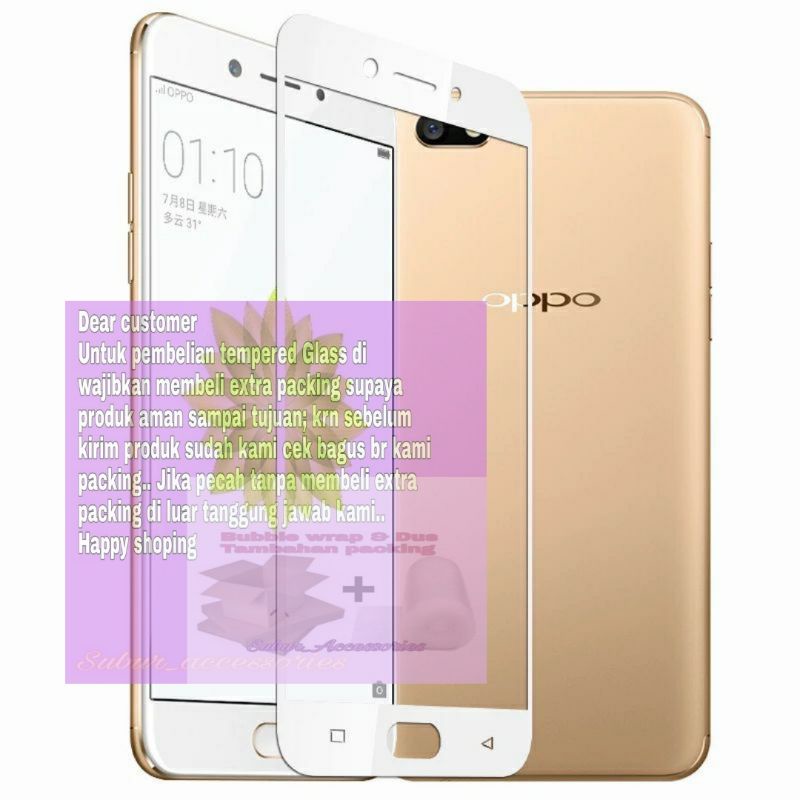 Jual Anti Gores Kaca Full lem HITAM / PUTIH Oppo F1 F1F F1S F1+ F3 F3+ Plus F5 A37 A37F A39 A57 ...