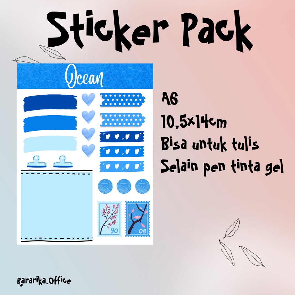 Jual Sticker Journal Kit | Stiker Jurnal Kit Photobook Blue | Shopee ...