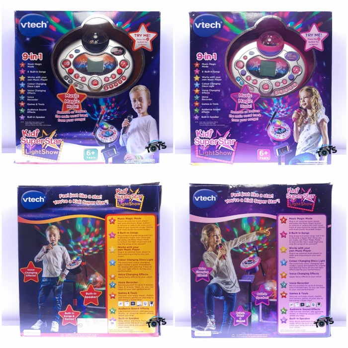 Jual VTech Kidi Super Star Light Show Karaoke System with Mic Stand ...