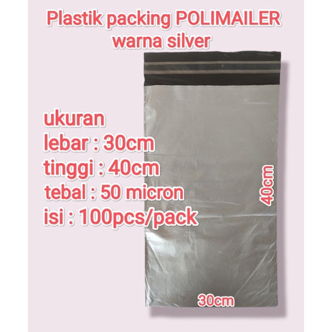 Jual Polymailer silver ukuran 30x40/ plastik packing | Shopee Indonesia
