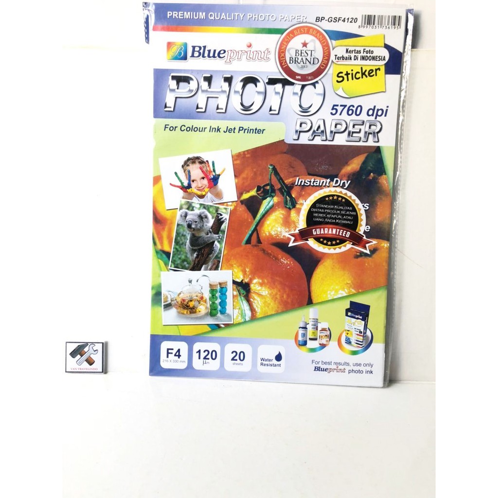 Jual PHOTO PAPER STICKER PAPER KERTAS STICKER GLOSSY UKURAN BESAR F4 ...