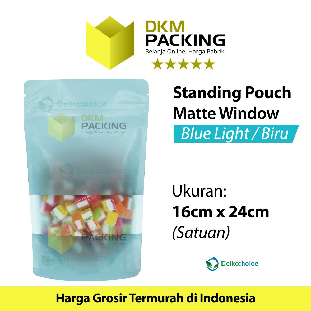 Jual Standing Pouch TOSCA MATTE WINDOW VARIAN Plastik Klip Kemasan ...