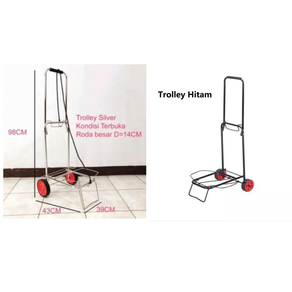 Jual Troli Lipat Barang / Dorongan Barang / Troli Pasar 98 cm | Shopee ...