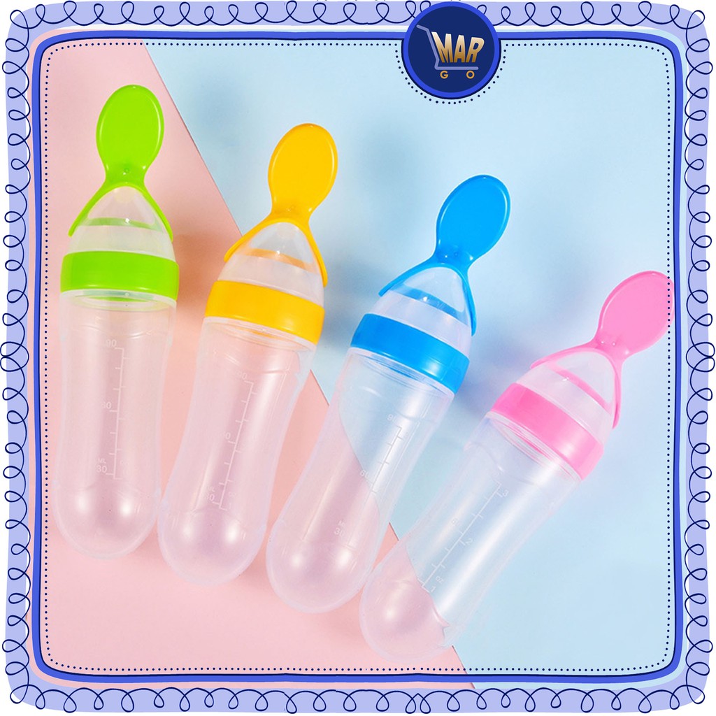 Jual Botol Makan Dot Silicone Botol Sendok Makan Bayi | Shopee Indonesia