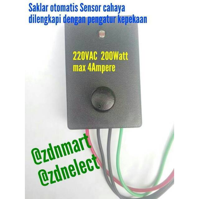 Jual saklar otomatis sensor cahaya siang malam dengan pengatur kepekaan ...