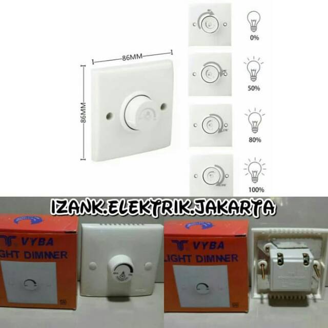 Jual saklar dimmer switch peredup lampu AC Pengatur Gelap Terang SAKLAR ...