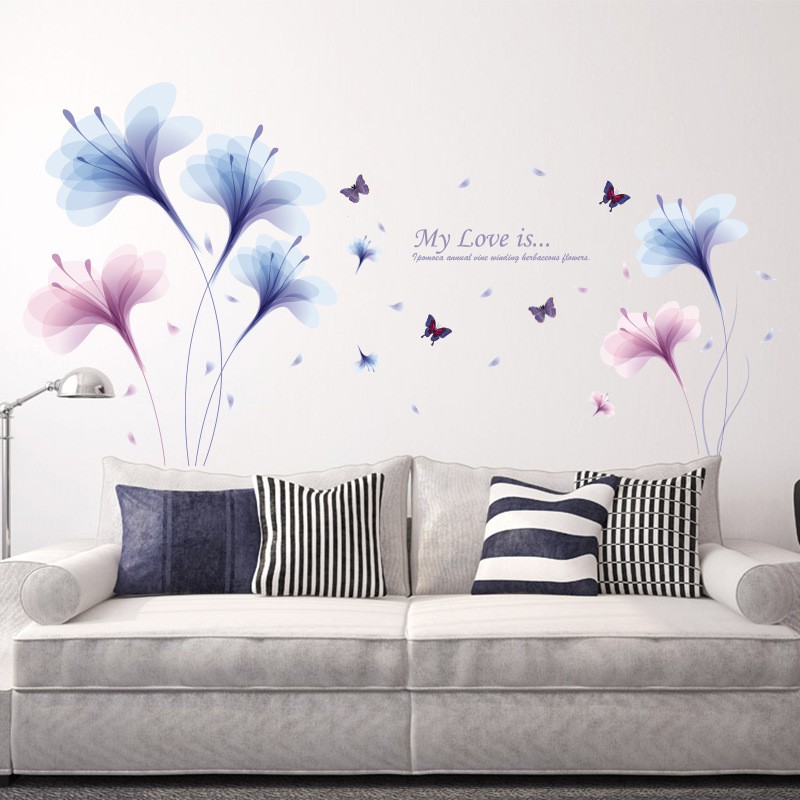 Jual Reliza Wall Sticker Bunga Sakura Flower Matahari Lily Stiker ...