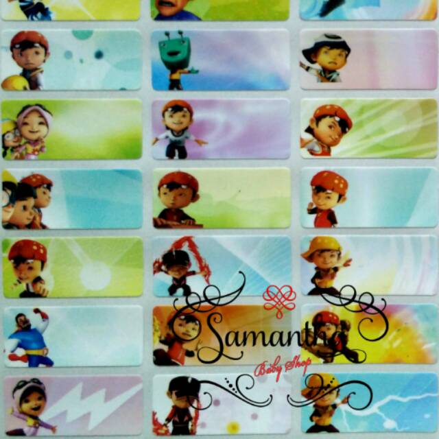 Jual Stiker nama waterproof motif Boboiboy | Shopee Indonesia