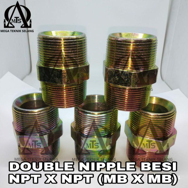 Jual Double Nepel Besi 2" NPT X NPT #3000 Double Nipple 2 MB X MB | Shopee Indonesia