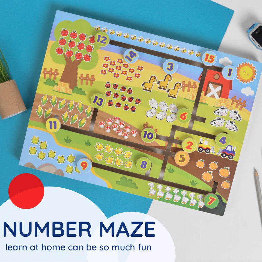 Jual Mainan Edukasi Maze Angka Balita Belajar Pendidian Dini | Shopee ...
