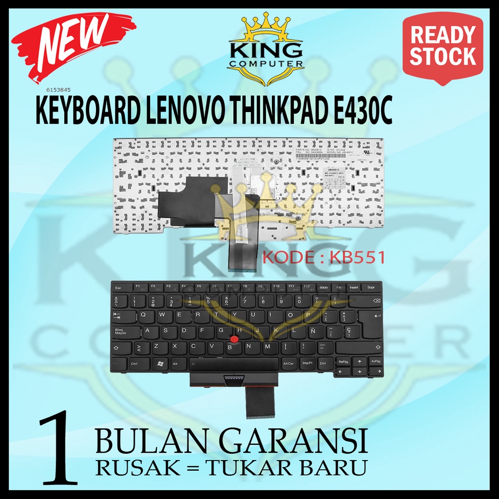 Jual Keyboard Laptop Lenovo Thinkpad E330 E335 E430 E435 T430u | Shopee ...