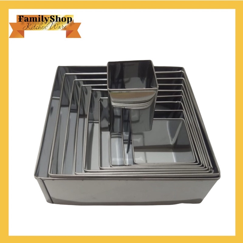 Jual Cookies Cutter Kue 10 ukuran Motif Bulat Love Persegi Bunga Tetes ...