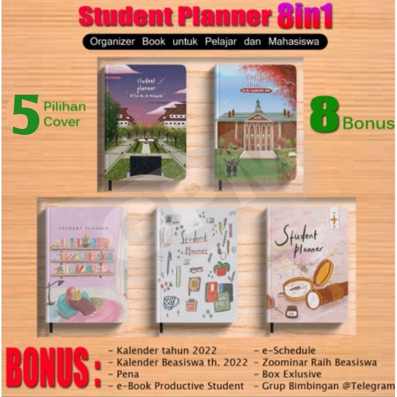 Jual Student Planner 2022 (undated, bisa dipakai sepanjang tahun ...