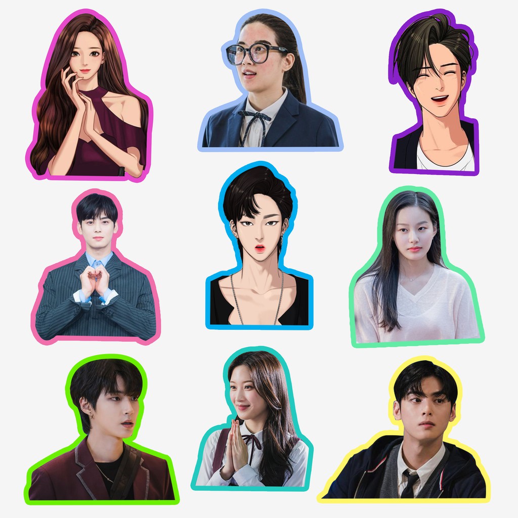 Jual Stiker Cha Eun Woo Lee Su Ho Hwang In Yeop Seo Joon Joo Kyung BISA ...