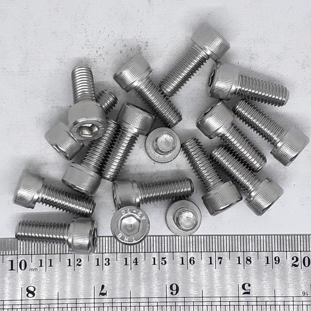 Jual BAUT L STAINLESS M6 X 20 / BAUT 10 KUNCI L5 / L 5 / BAUT L SS M6 X 20 SUS 304 / BAUT L ...