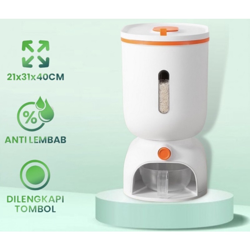 Jual DISPENSER BERAS 10 KG OTOMATIS RICE BOX BIJI BIJIAN TEMPAT ...