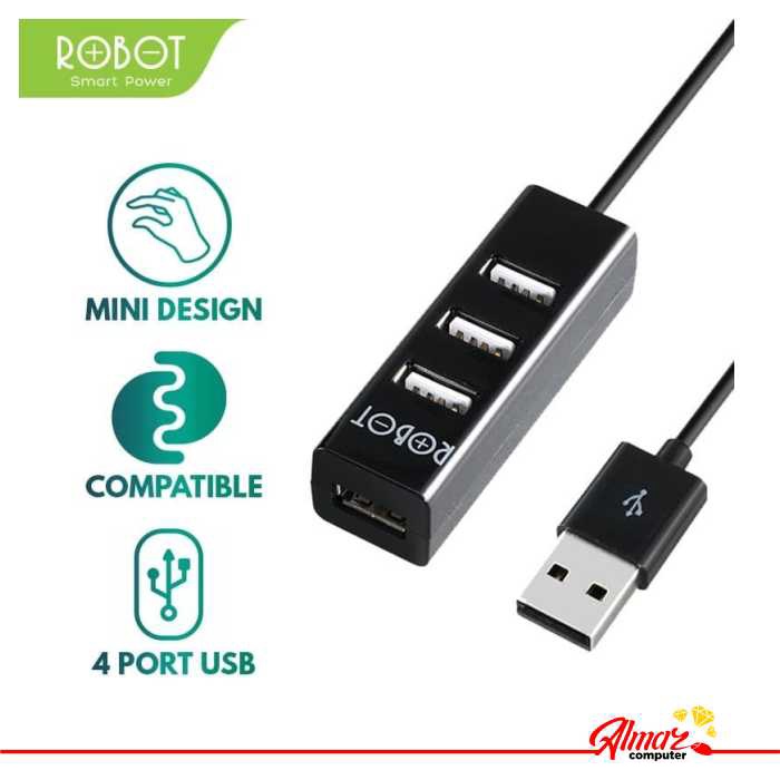 Jual HUB USB Robot H140-30 4 Port USB 2.0 HUB with 30cm Cable | Shopee ...