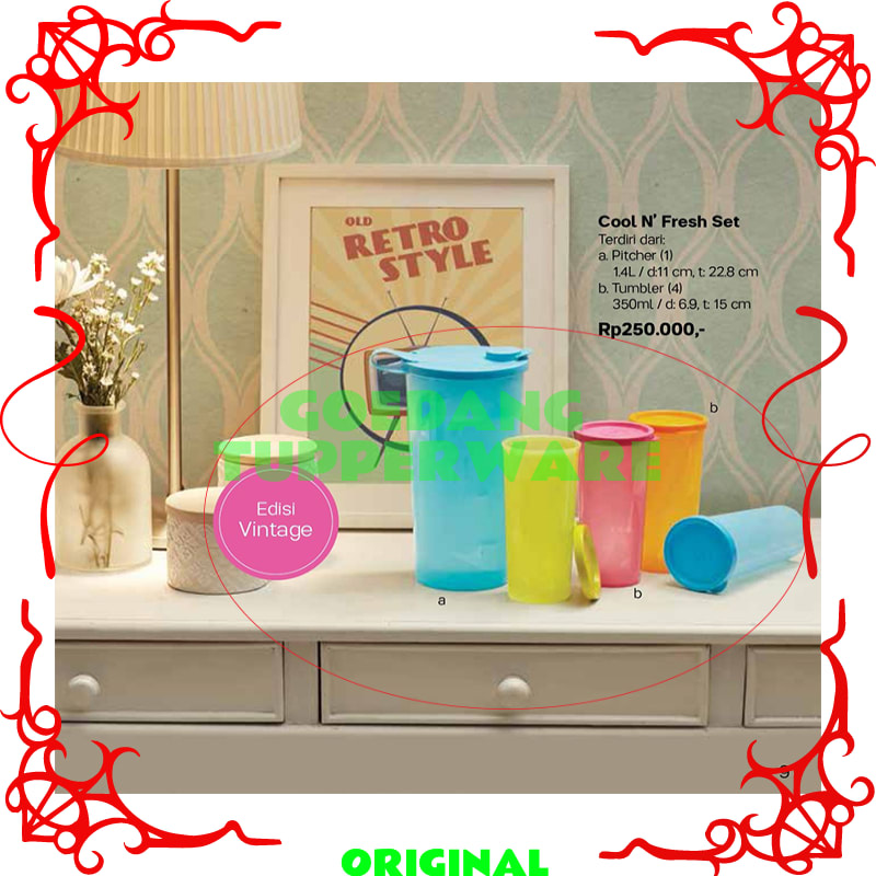 Jual Tempat Minum Tupperware Original-Sat Botol Minum (5 Pcs) Tebal ...