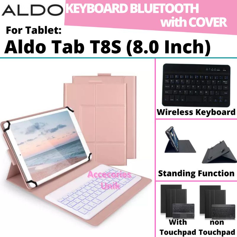 Jual Tablet Aldo Tab T8s 8 Inci Inch 8" Book Cover Keyboard Wireless ...