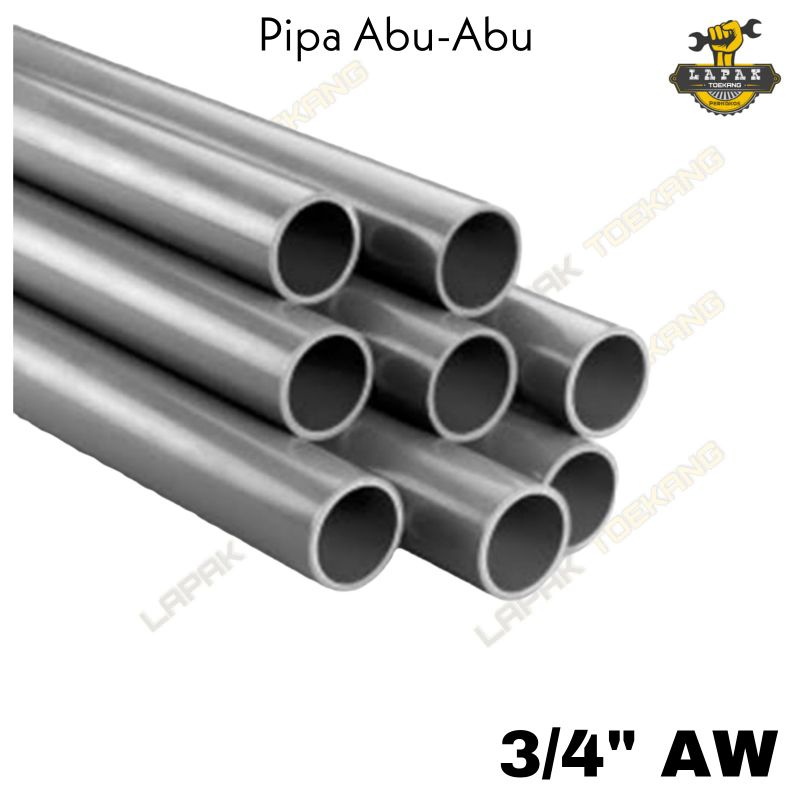 Jual Pipa PVC Abu-Abu Potongan 1 meter 3/4" AW Tebal Kuat | Shopee ...