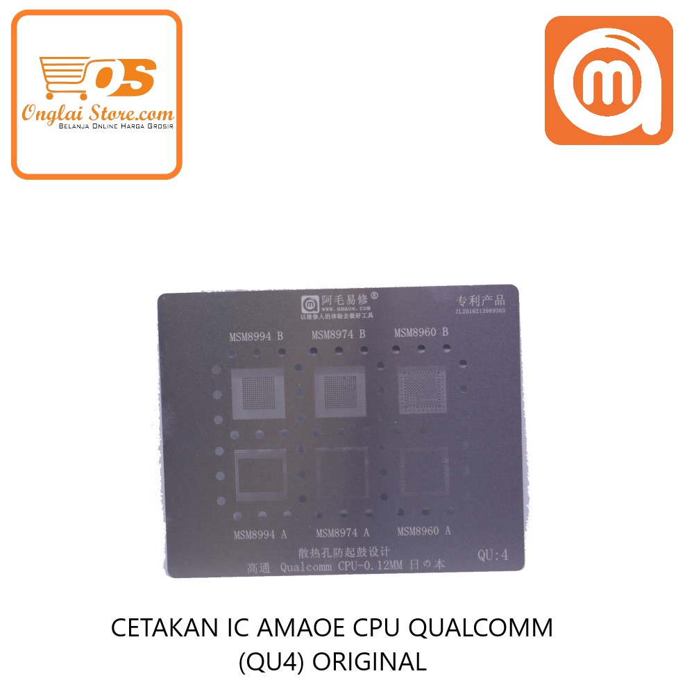Jual CETAKAN IC BGA AMAOE CPU QUALCOMM (QU4) ORIGINAL | Shopee Indonesia