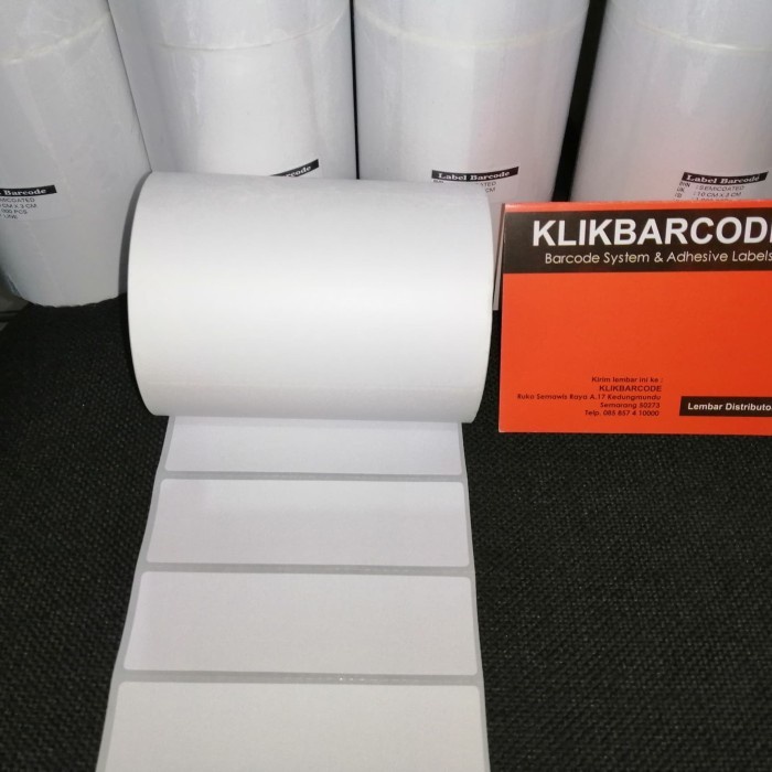 Jual STIKER KERTAS LABEL BARCODE UKURAN 100X30 mm 1ROLL isi 1.000 label ...