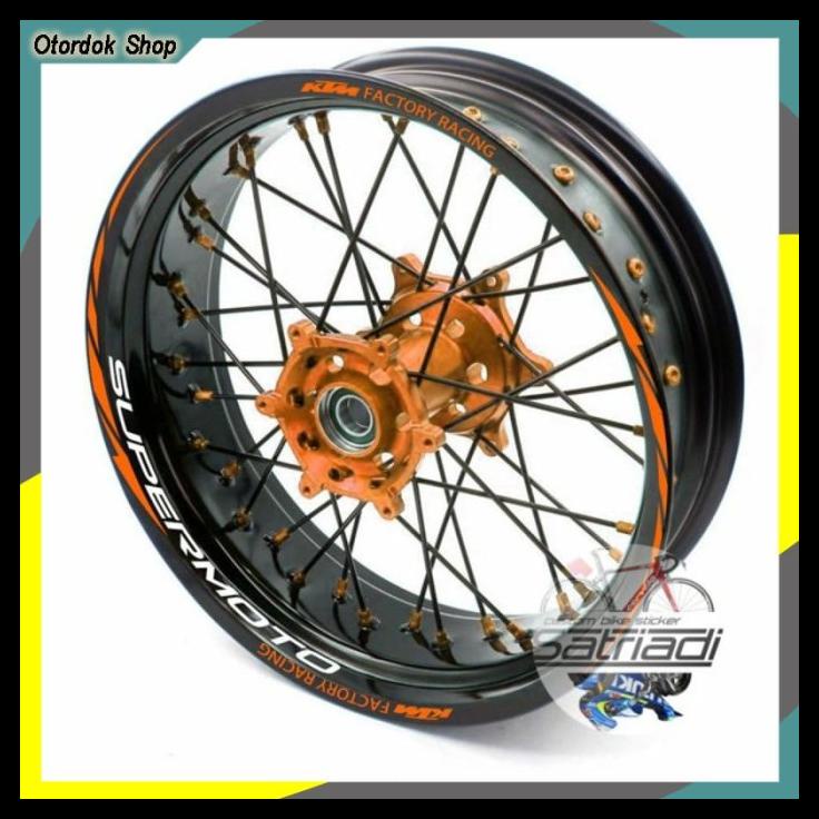 Jual Otdk Stiker Velg Sticker Motor Supermoto Ktm Factory Racing Decal ...