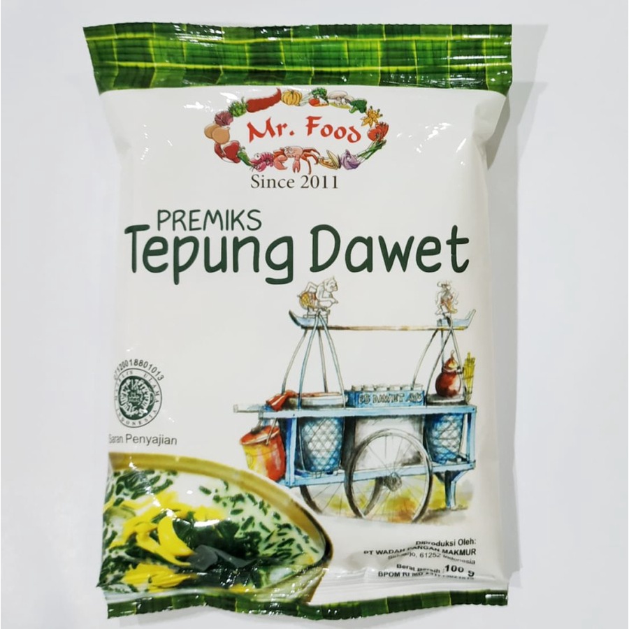 Jual Tepung Dawet Tradisional Hijau / Pandan Mr. Food 100gr | Shopee ...