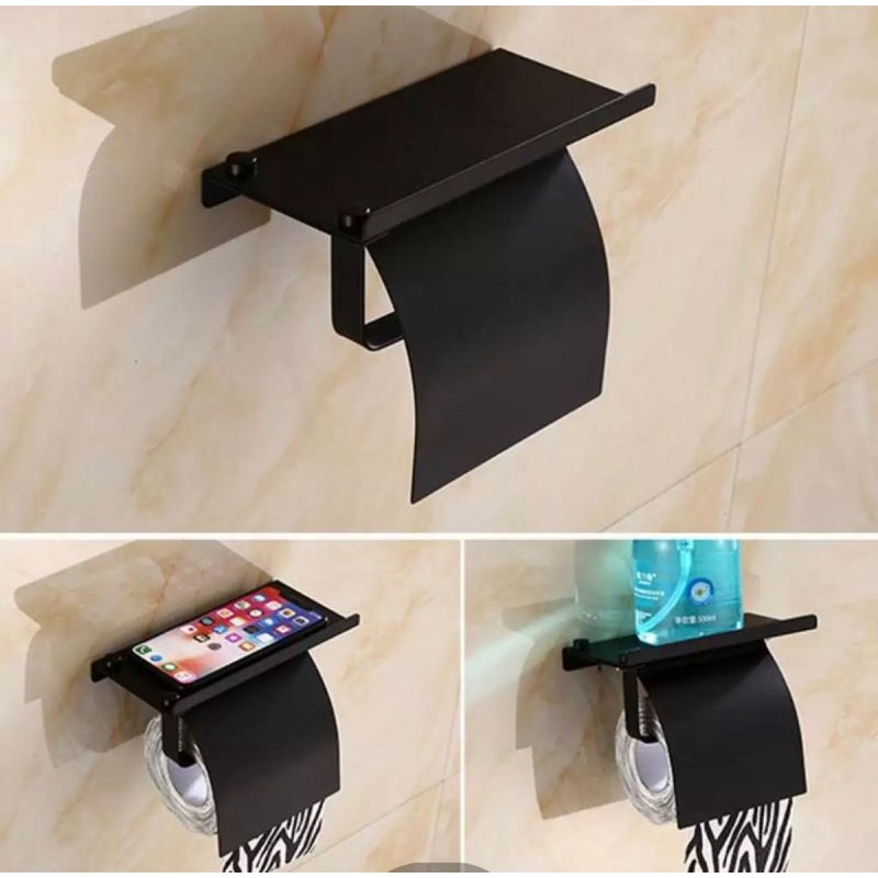 Jual Bathroom Wall Tissue Holder Rak Tempat Tisu Dinding Toilet Gold ...