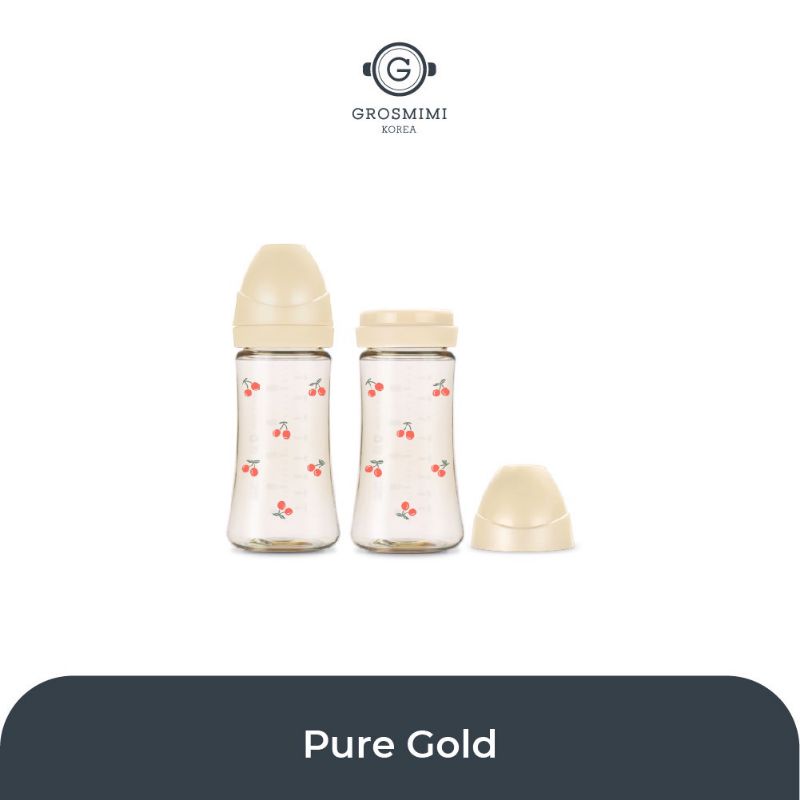 Jual Grosmimi Feeding Bottle 200ml 300ml - Botol susu korea cherry bear olive | Shopee Indonesia