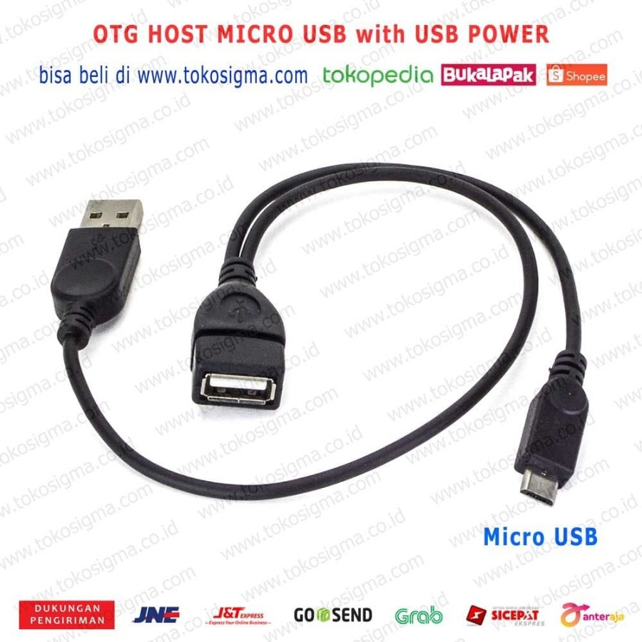 Jual KABEL OTG MICRO USB with POWER PORT ADAPTER | Shopee Indonesia