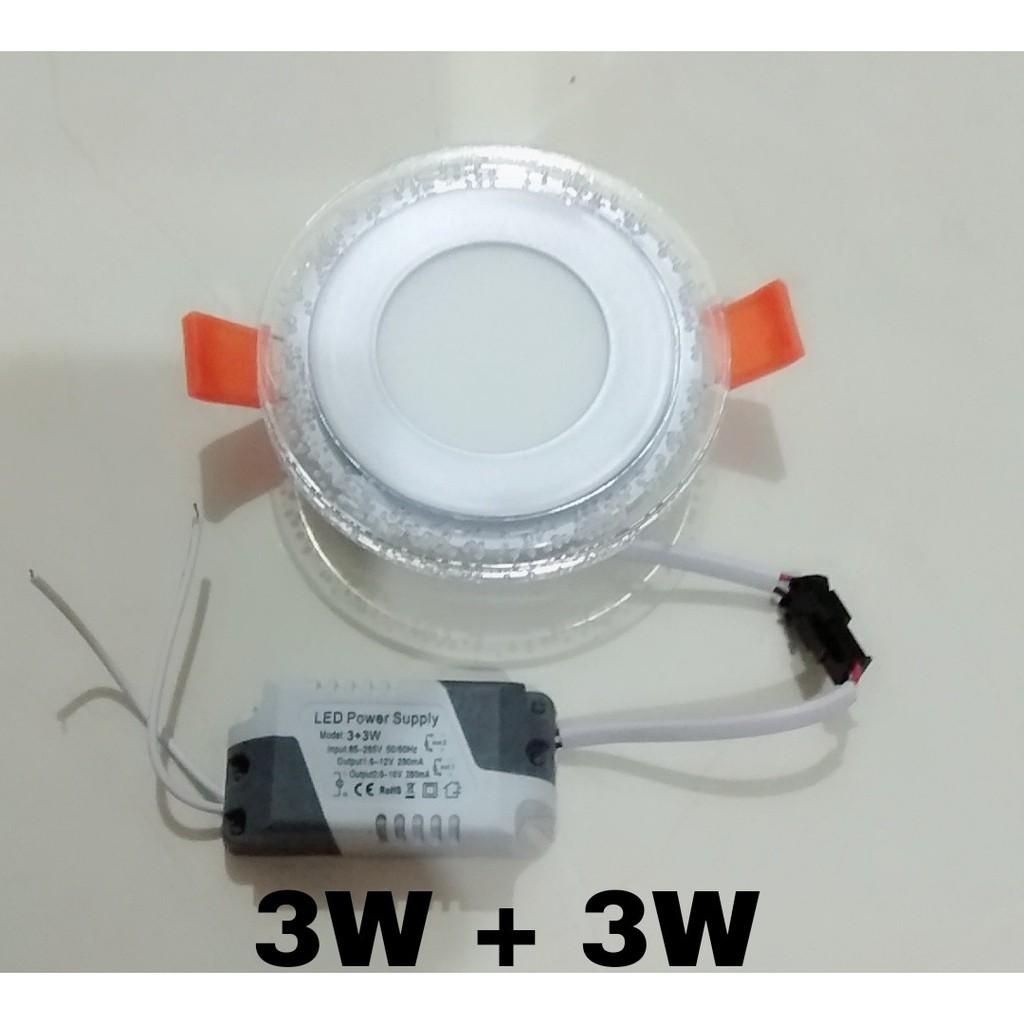 Jual Lampu LED Panel Light 3Watt + 3Watt | Shopee Indonesia