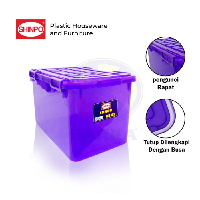 Jual INNOV CONTAINER BOX BERWARNA 33 LITER | Boks Plastik Transparant ...