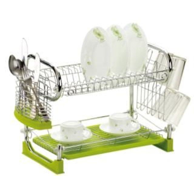 Jual rak piring stainless rak piring susun 2 tempat piring dish plate ...