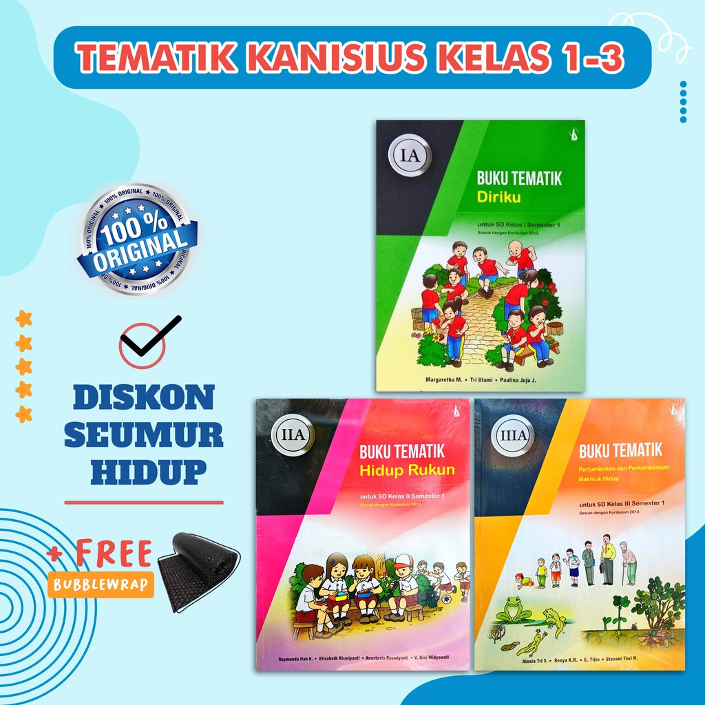 Jual SERI BUKU TEMATIK KELAS 1 2 3 BY KANISIUS | Shopee Indonesia