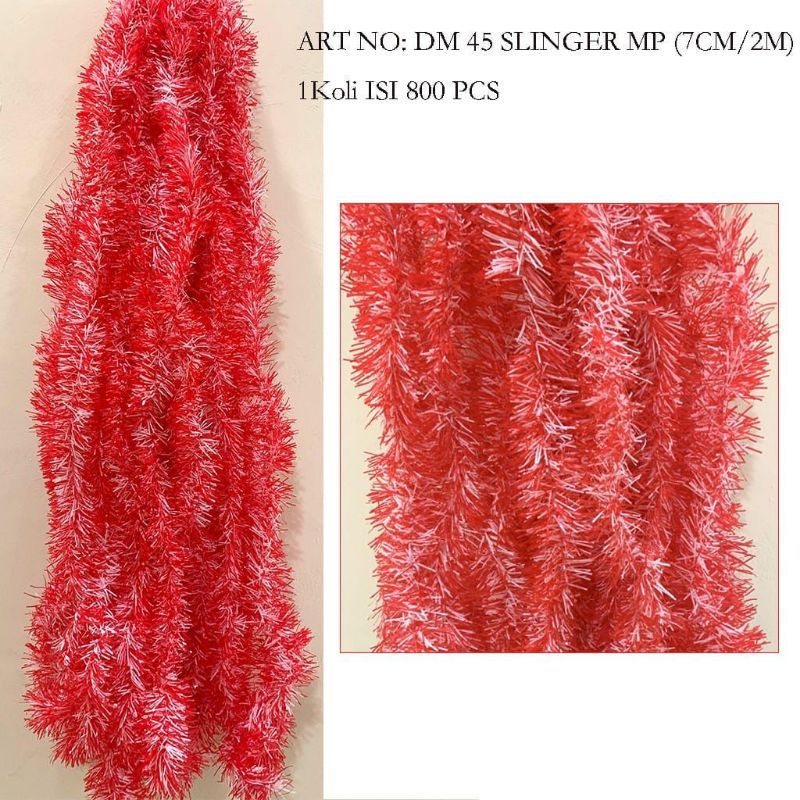 Jual Slinger Merah Putih Polos 2 meter / Tinsel 17 Agustus RI | Shopee ...